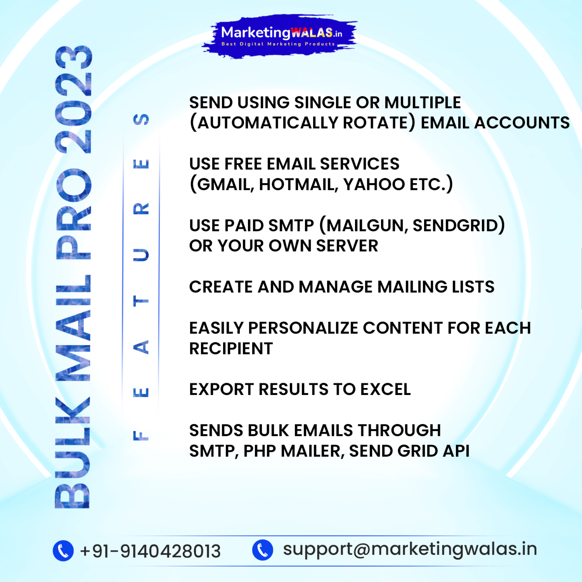 Bulk Emailer - Email Marketing - Best Digital Marketing Products Store!